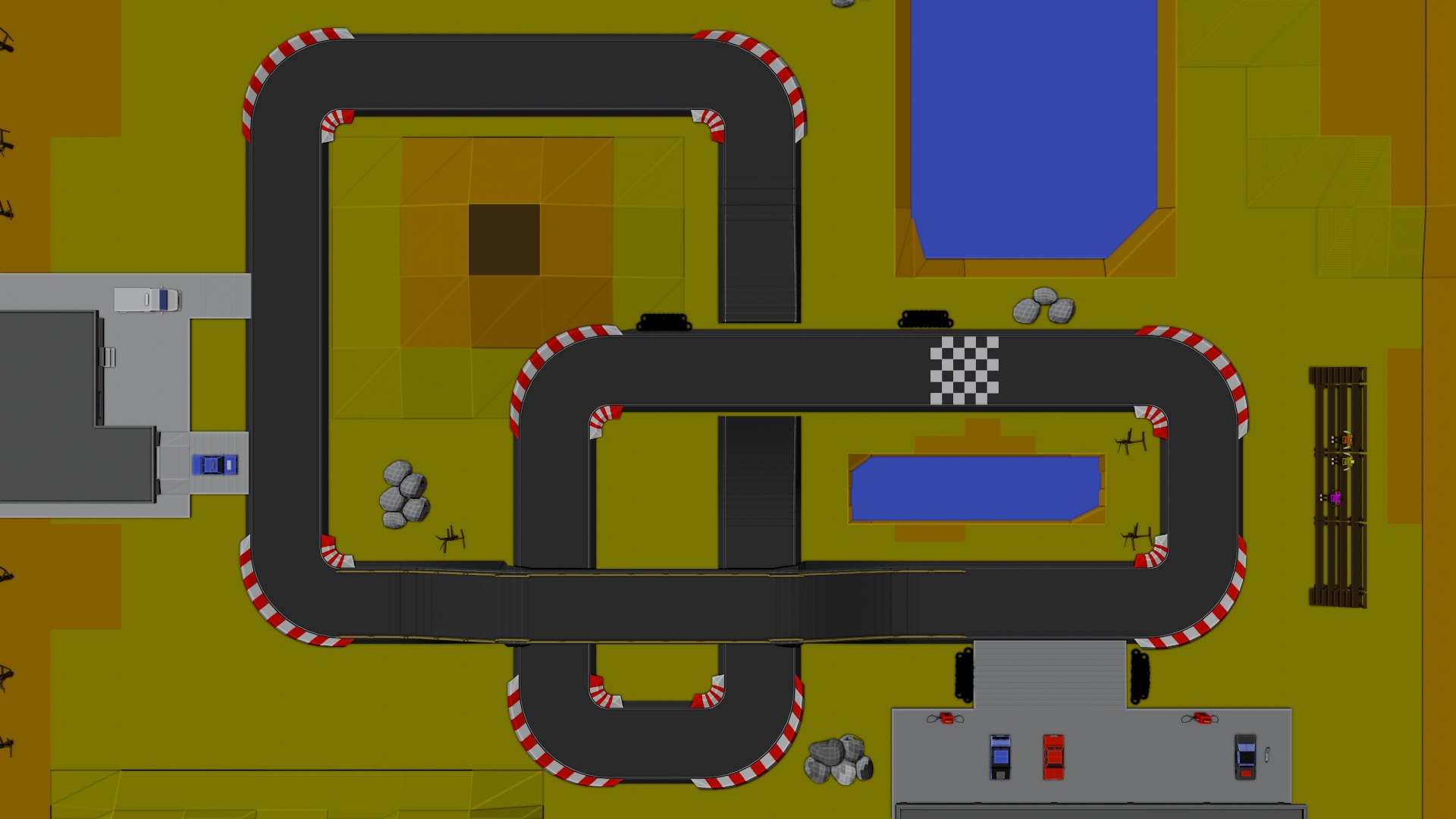 Cartoon race track 3D model - TurboSquid 1667728