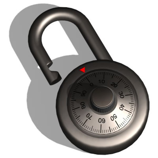 combination lock 3d model