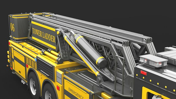 Tower Ladder Fire Truck Unit model - TurboSquid 1832121