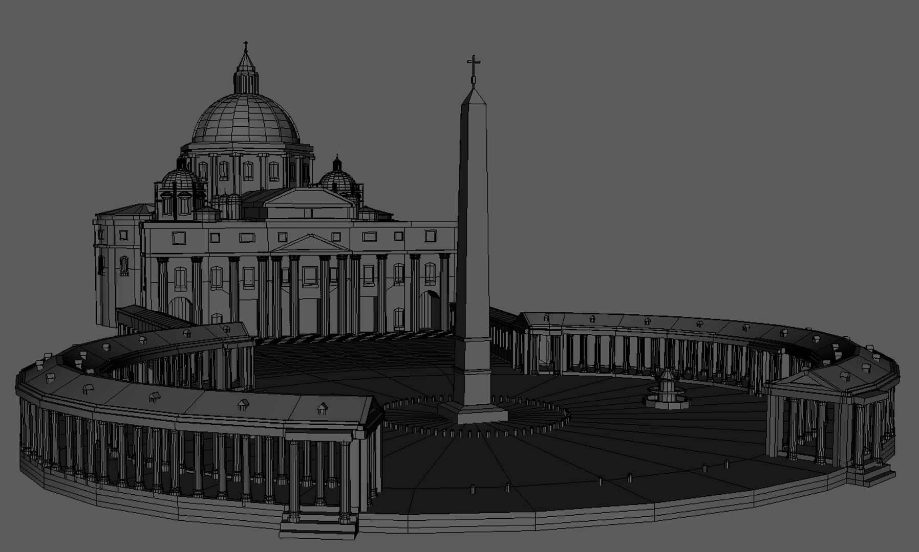Piazza St Peter 3d Model