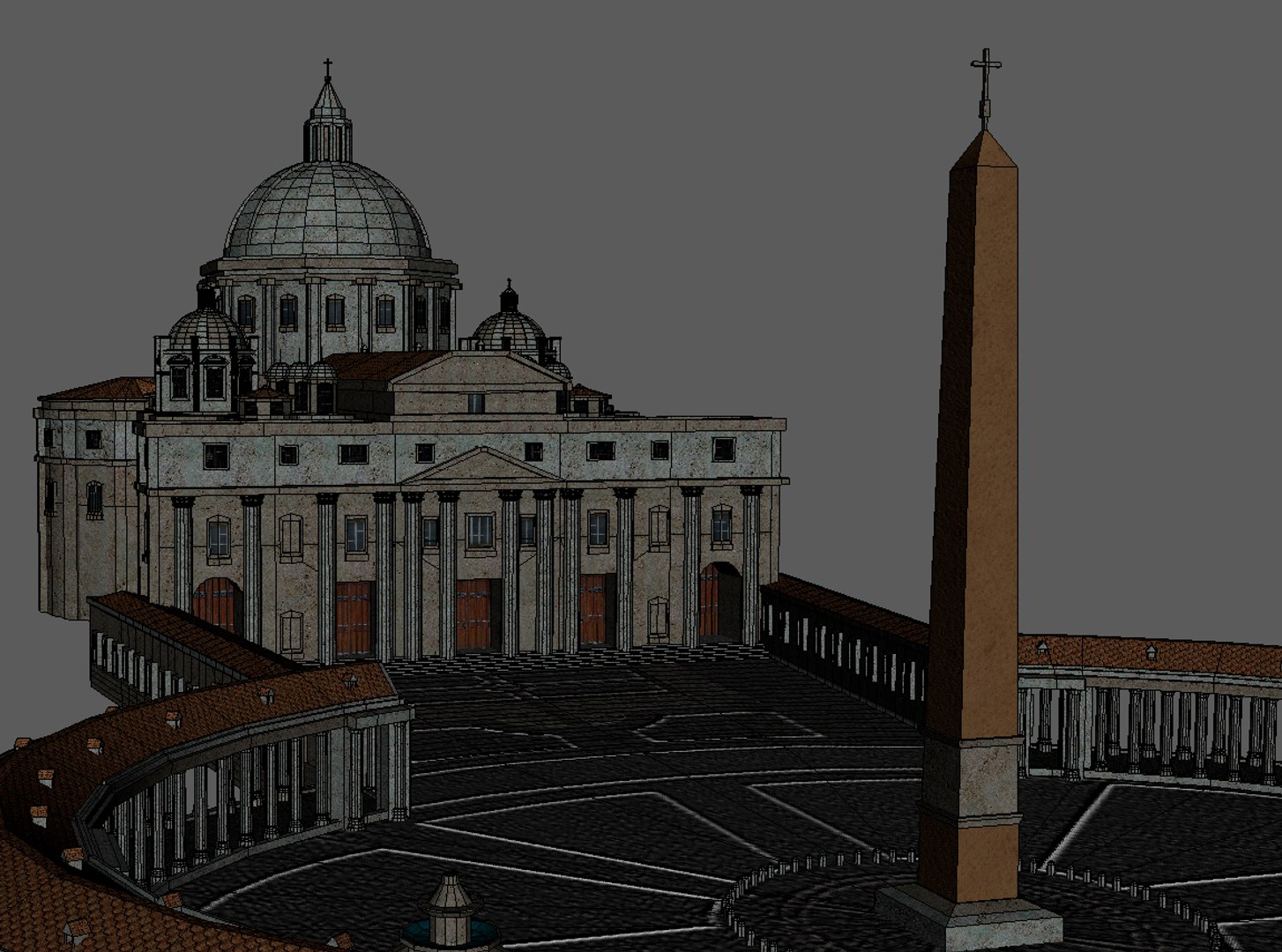 Piazza St Peter 3d Model