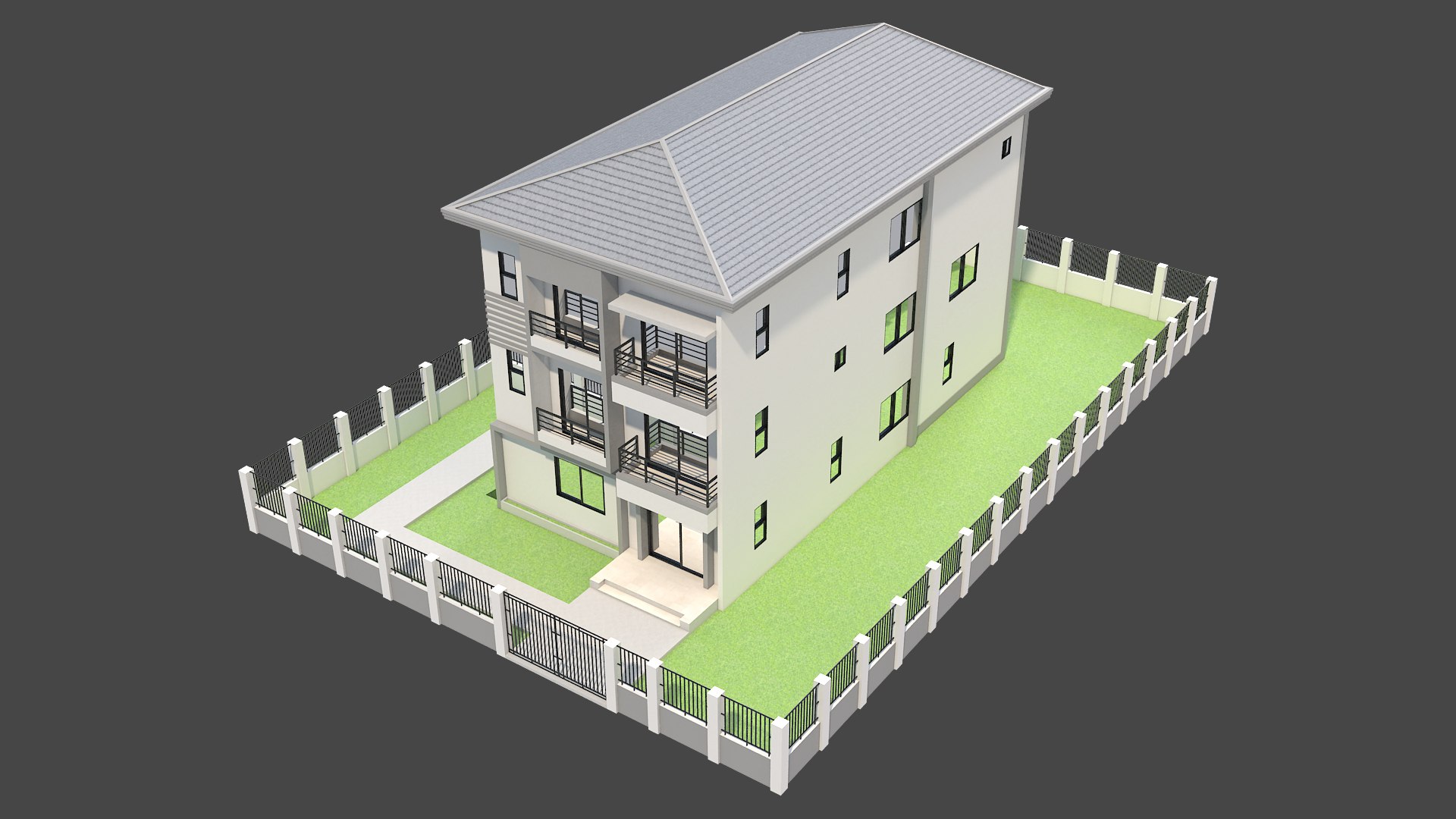 Multi Family House3 Model - TurboSquid 2514463