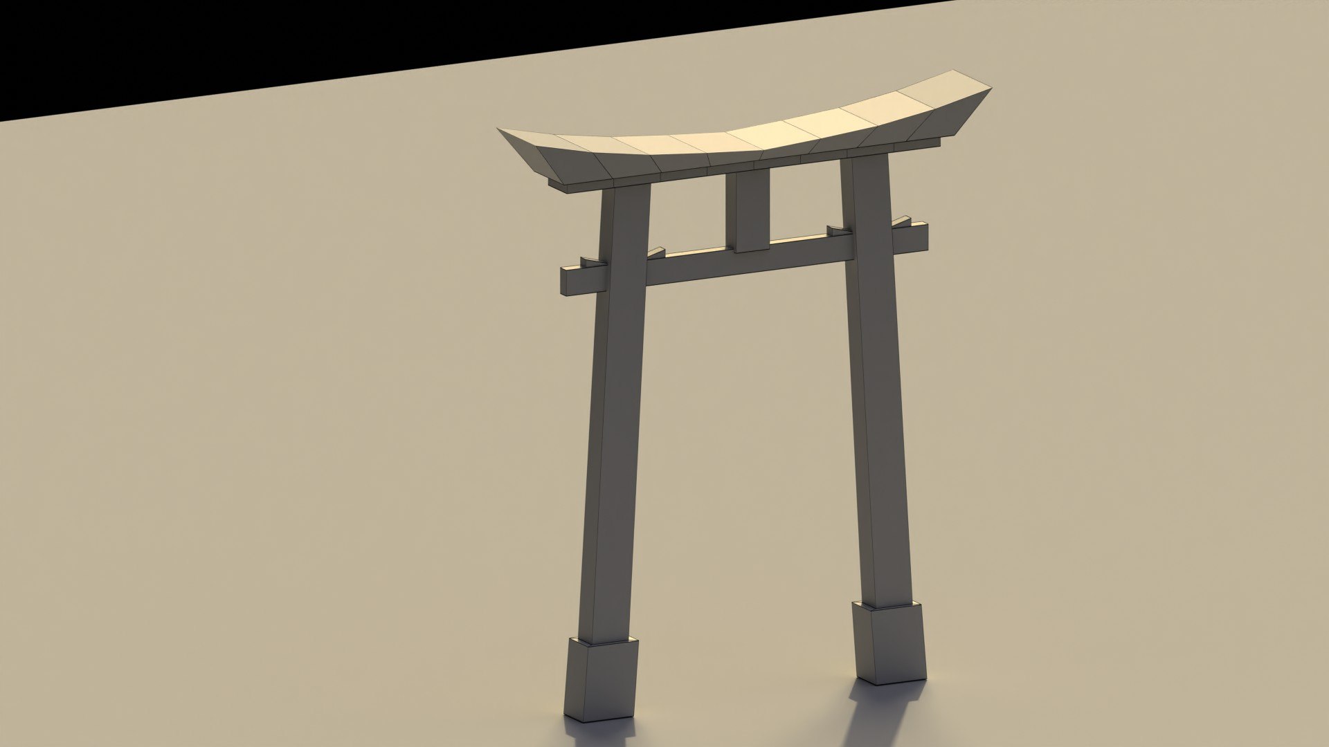 Low Poly Japanese Torii 3D - TurboSquid 2102705