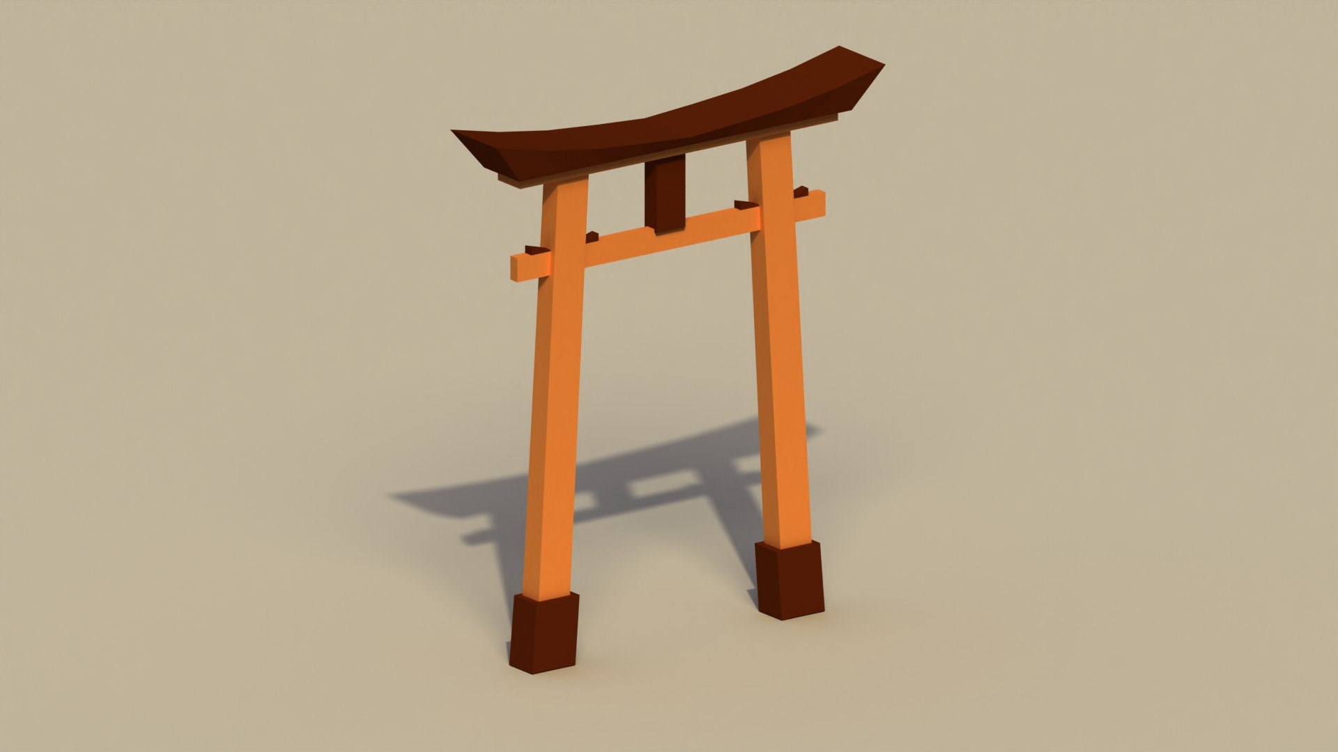 Low Poly Japanese Torii 3D - TurboSquid 2102705