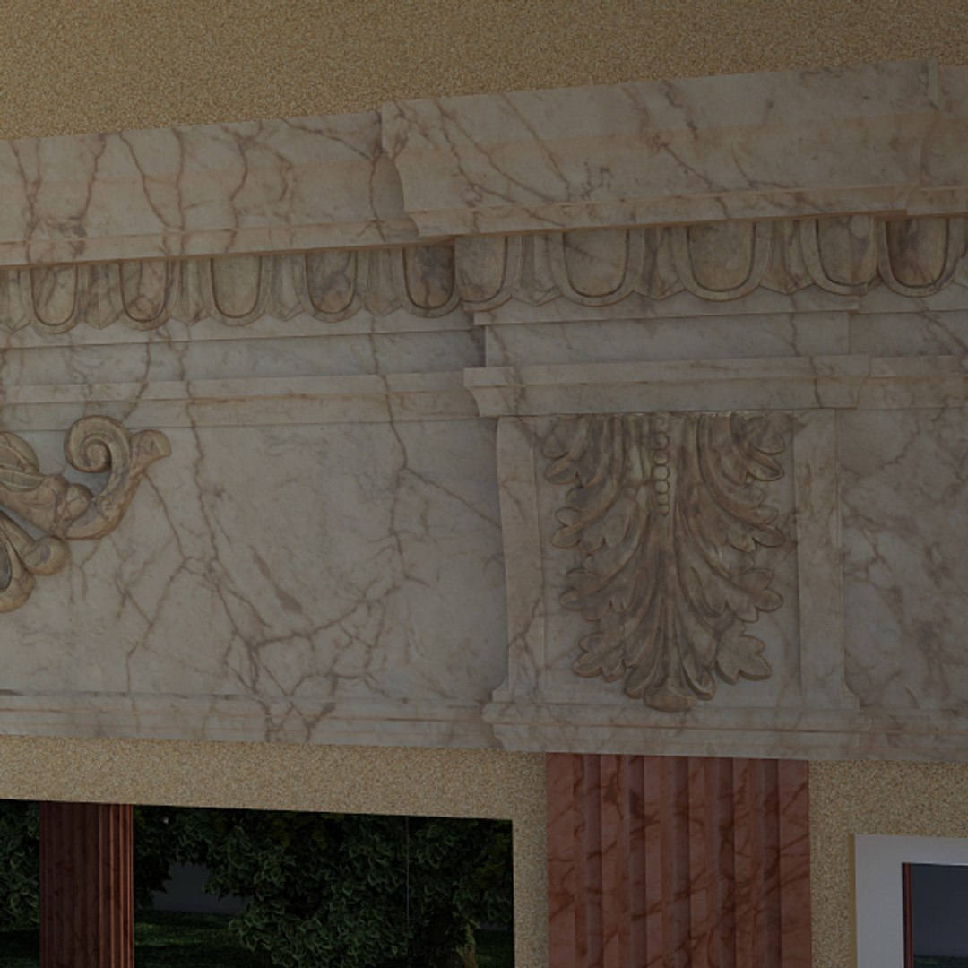 3d model decorate classical