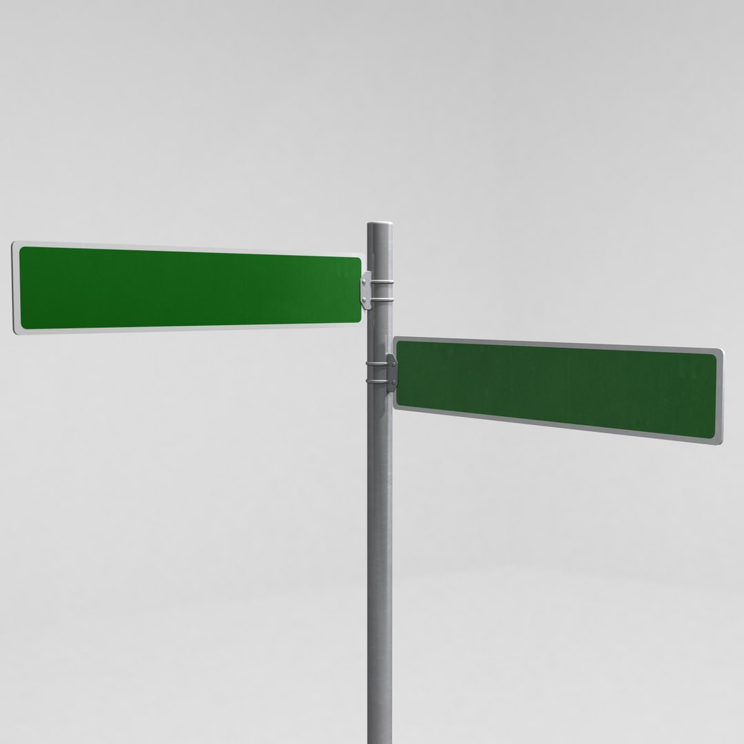 Street Sign 02 3d Model