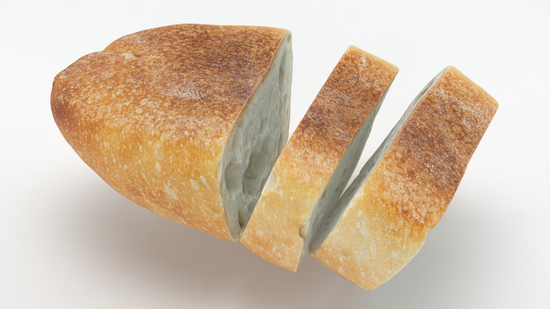 Sliced Batard Bread v2 3D model - TurboSquid 1835003
