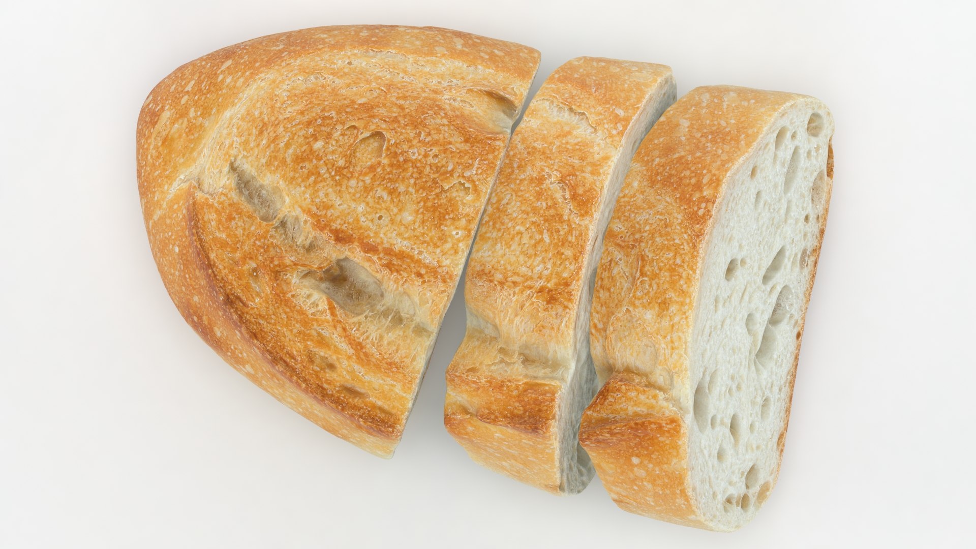 Sliced Batard Bread v2 3D model - TurboSquid 1835003