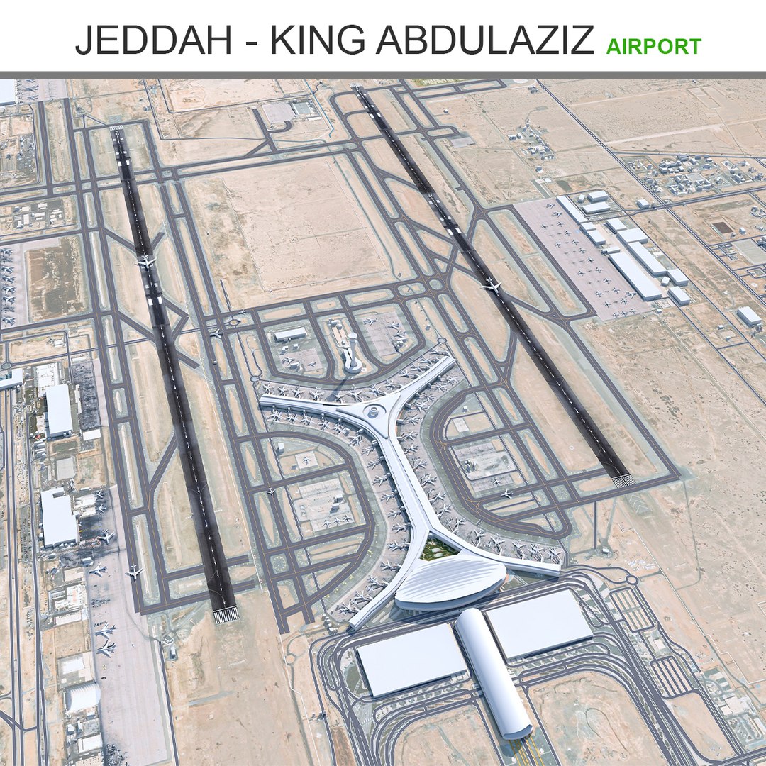 3D Jeddah - King Abdulaziz Airport Model - TurboSquid 2005202