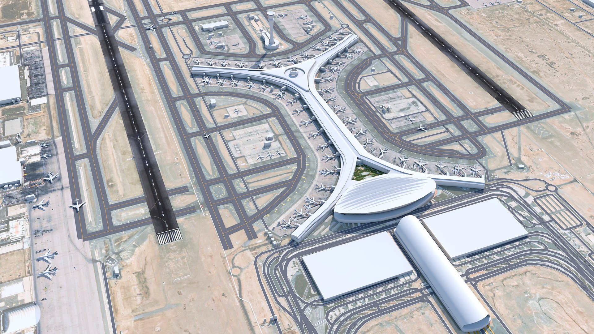 3D Jeddah - King Abdulaziz Airport Model - TurboSquid 2005202