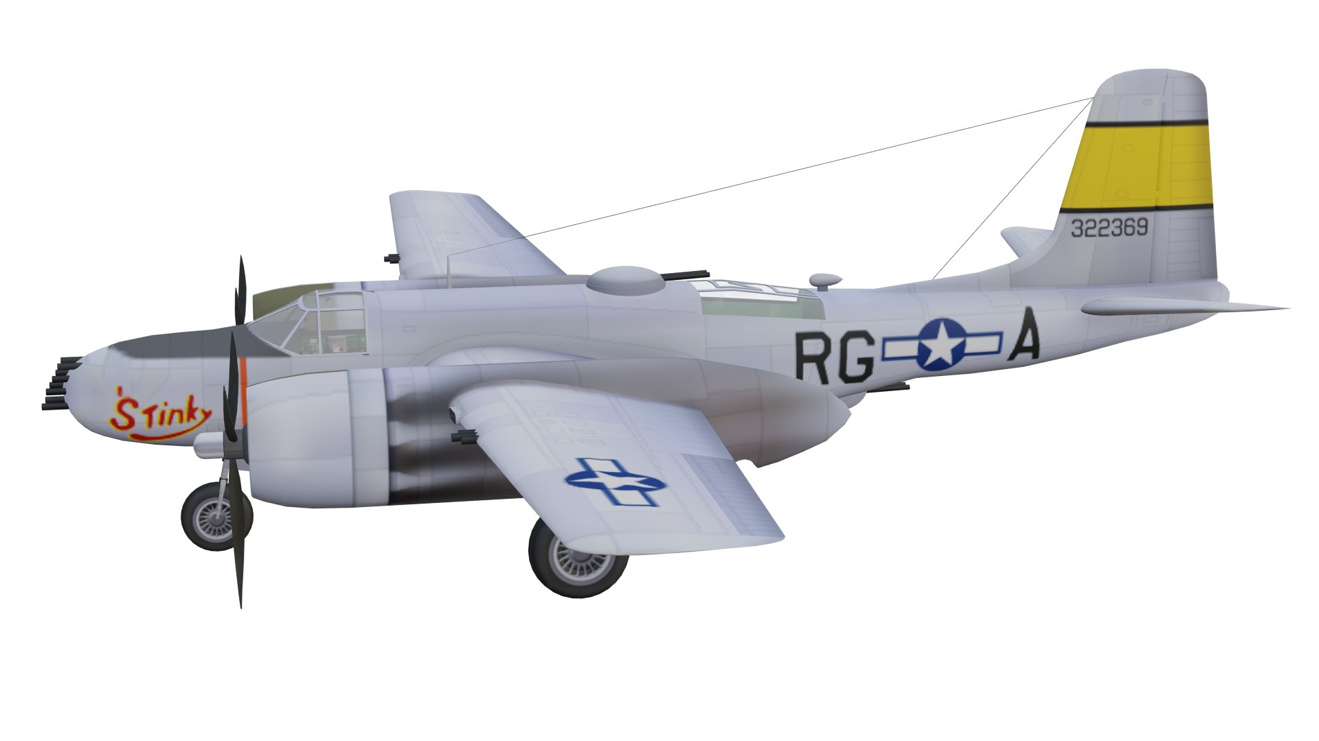 3D Douglas A-26 Invader - TurboSquid 2351495