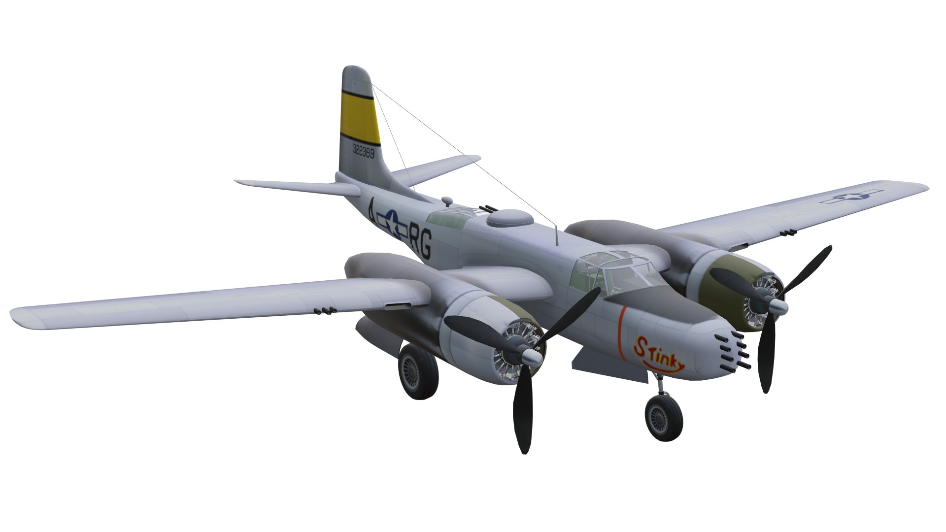 3D Douglas A-26 Invader - TurboSquid 2351495