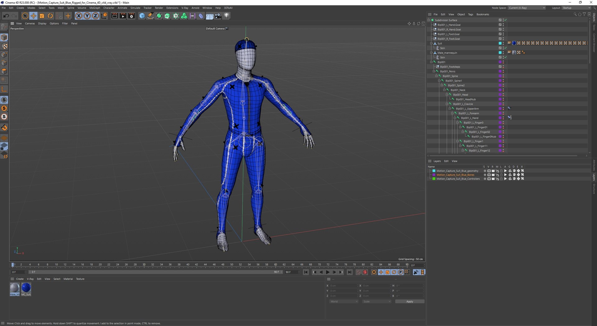 Motion Capture Suit Blue Rigged For Cinema 4D 3D - TurboSquid 2330135