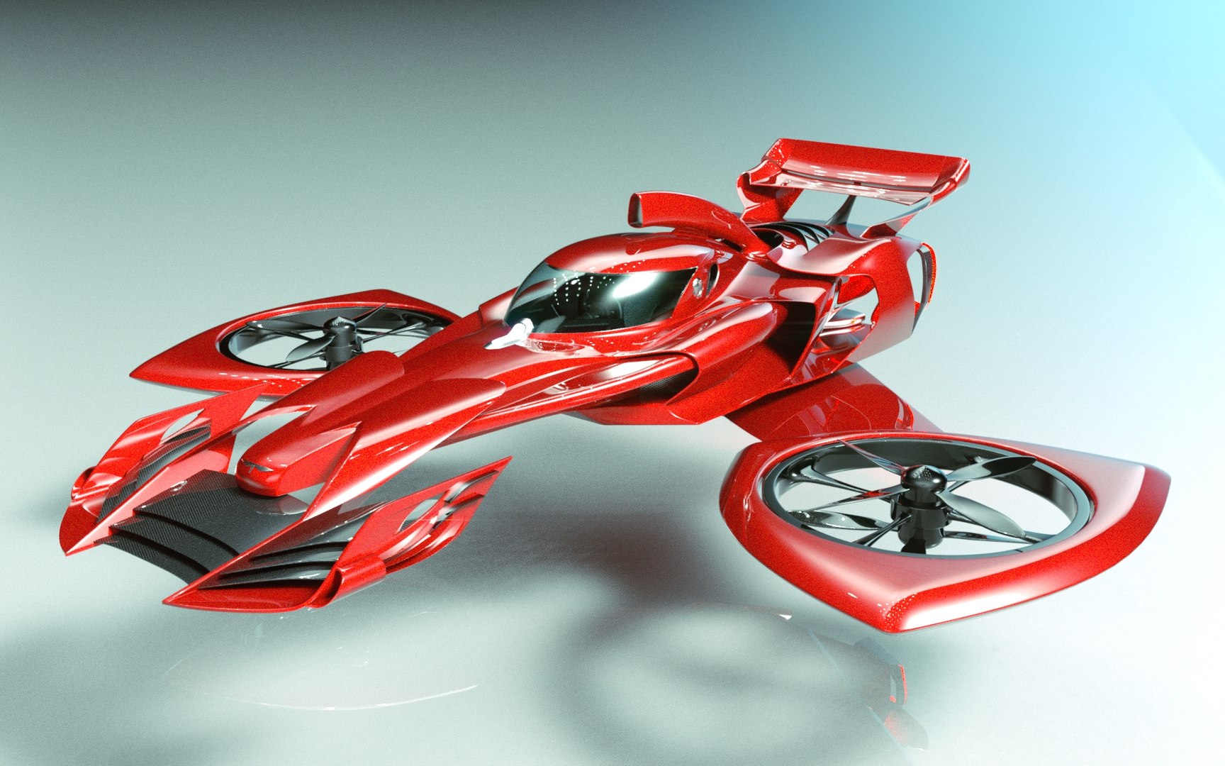 3D Model T Copter Car 54 - TurboSquid 2074226