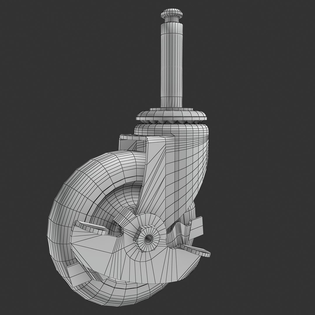 3d Caster Wheel Model