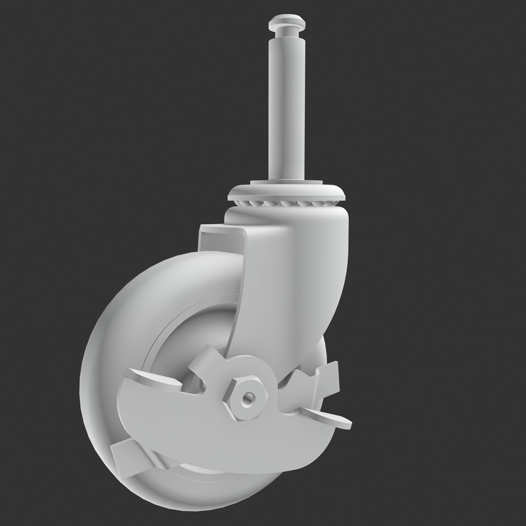 3d Caster Wheel Model