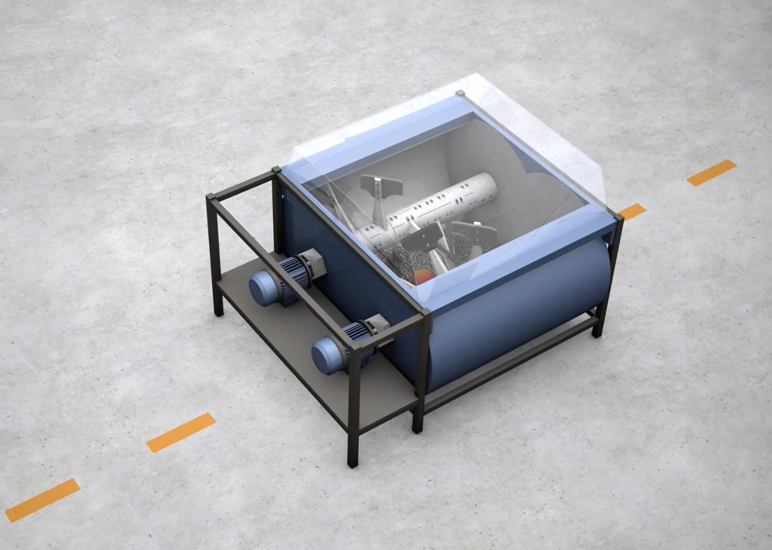 3d Mischer Horizontalmischer Model