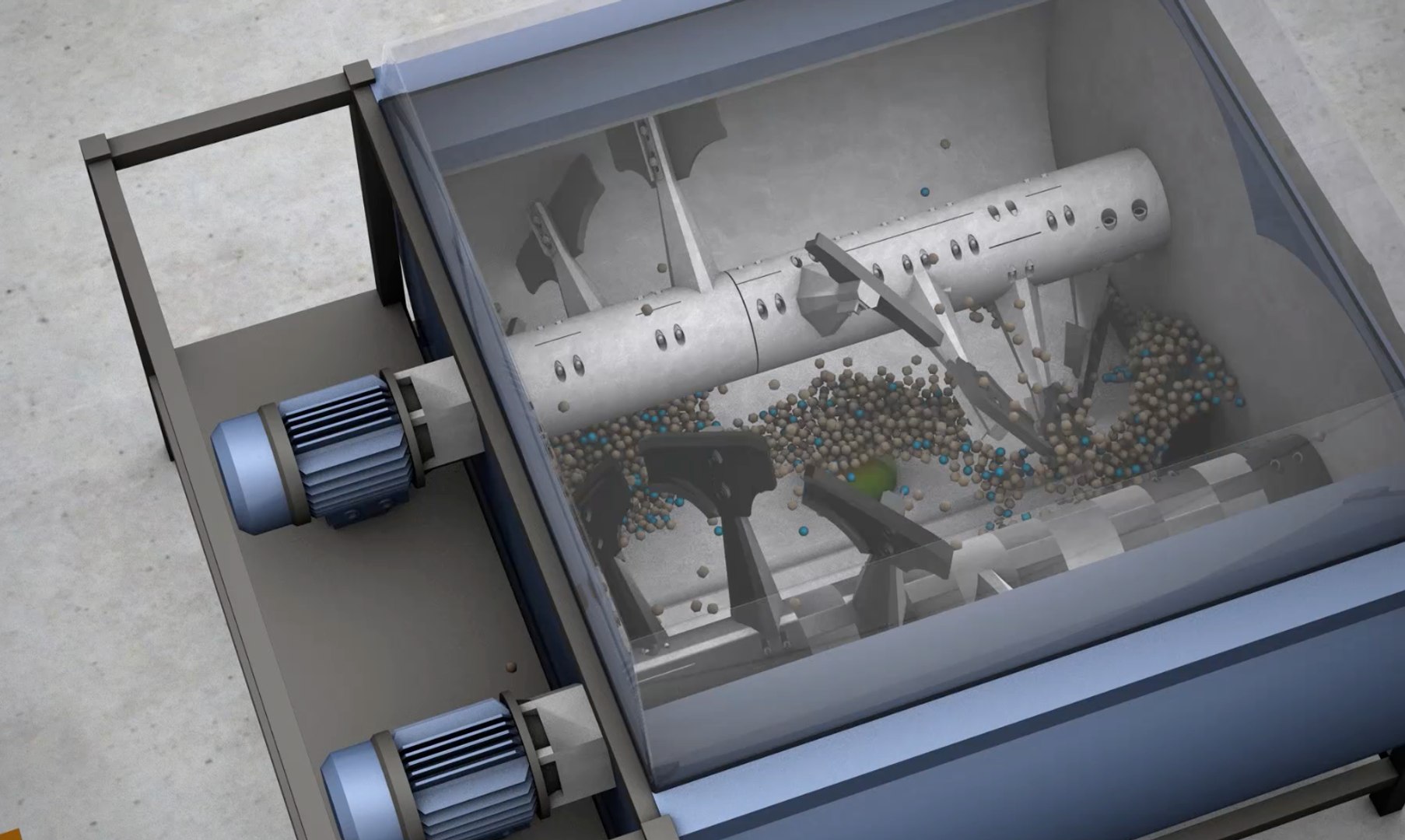 3d Mischer Horizontalmischer Model