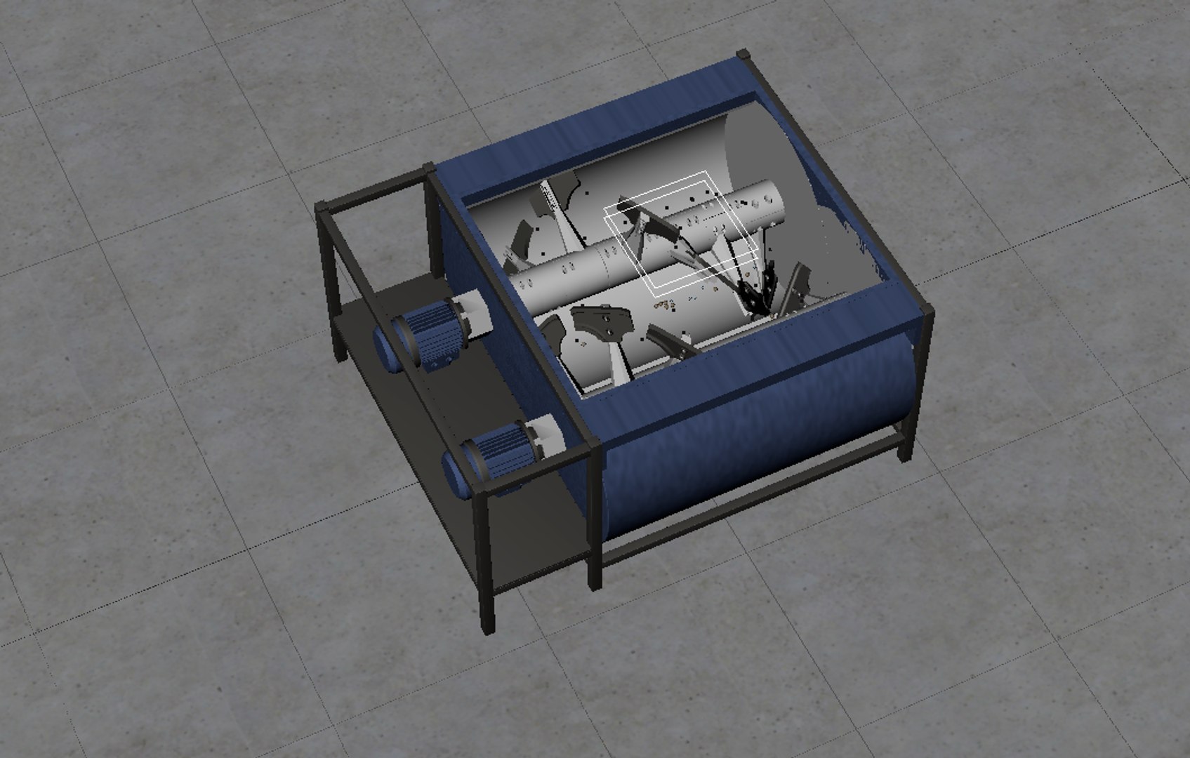 3d Mischer Horizontalmischer Model