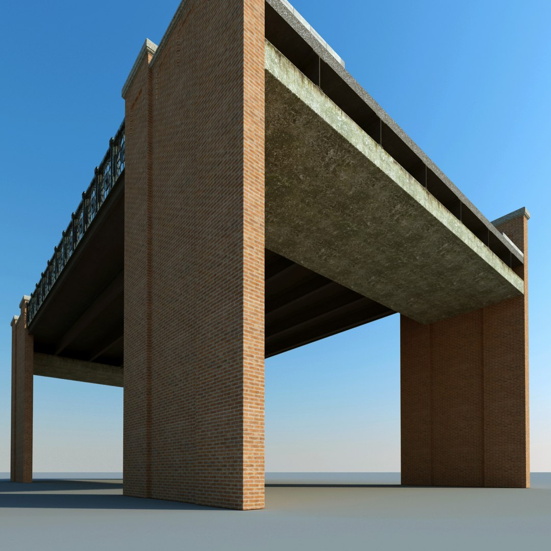 Street Bridge 3d Model