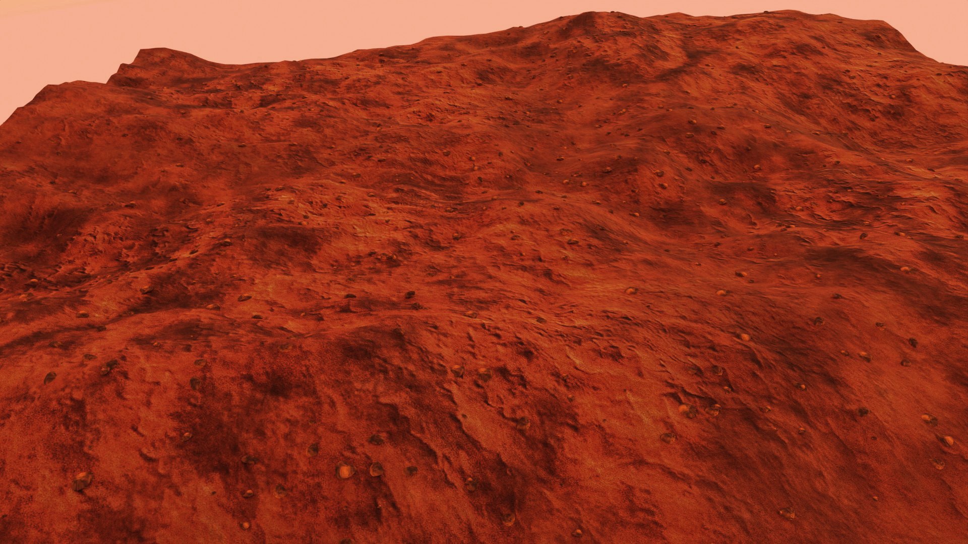 Surface Mars Landscape 3d Model