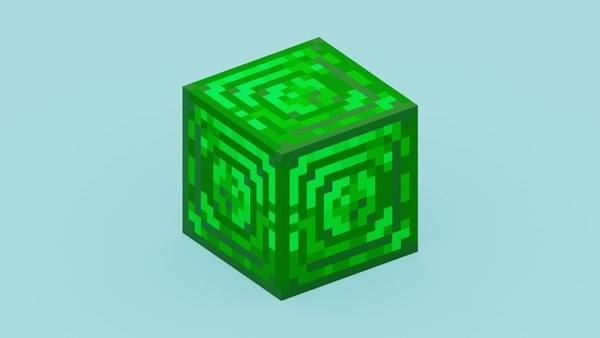 modelo 3d Minecraft Emerald Block - TurboSquid 2070124