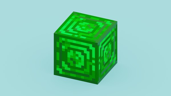 modelo 3d Minecraft Emerald Block - TurboSquid 2070124