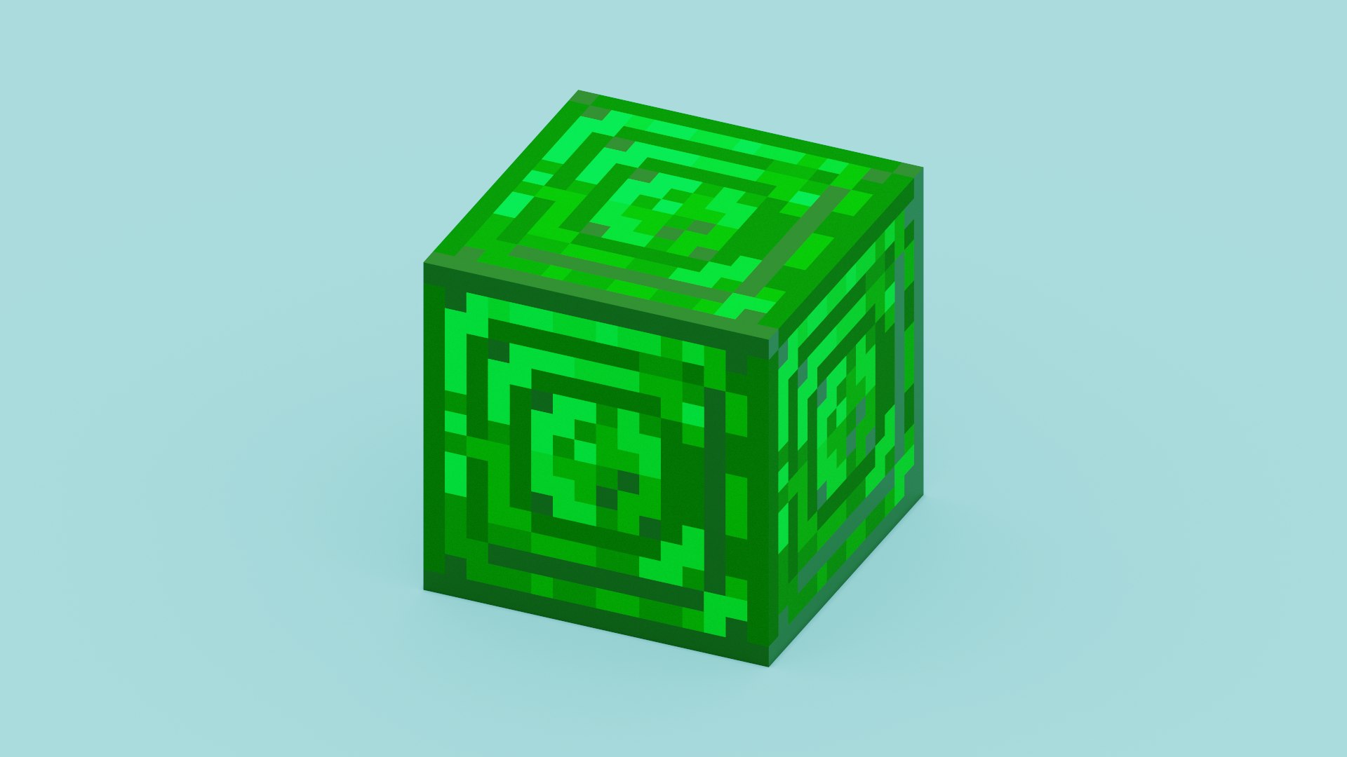 3D Minecraft Emerald Block - TurboSquid 2070124
