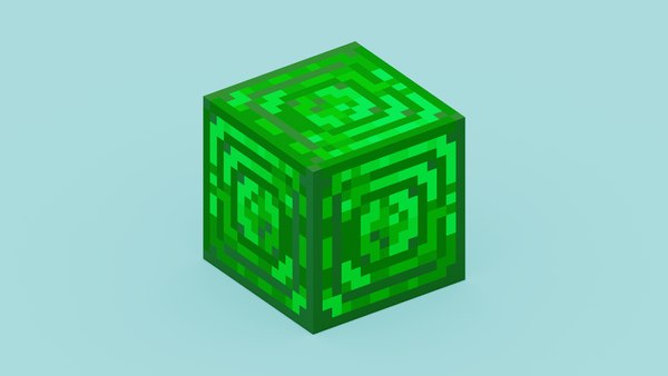 modelo 3d Minecraft Emerald Block - TurboSquid 2070124