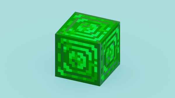 modelo 3d Minecraft Emerald Block - TurboSquid 2070124