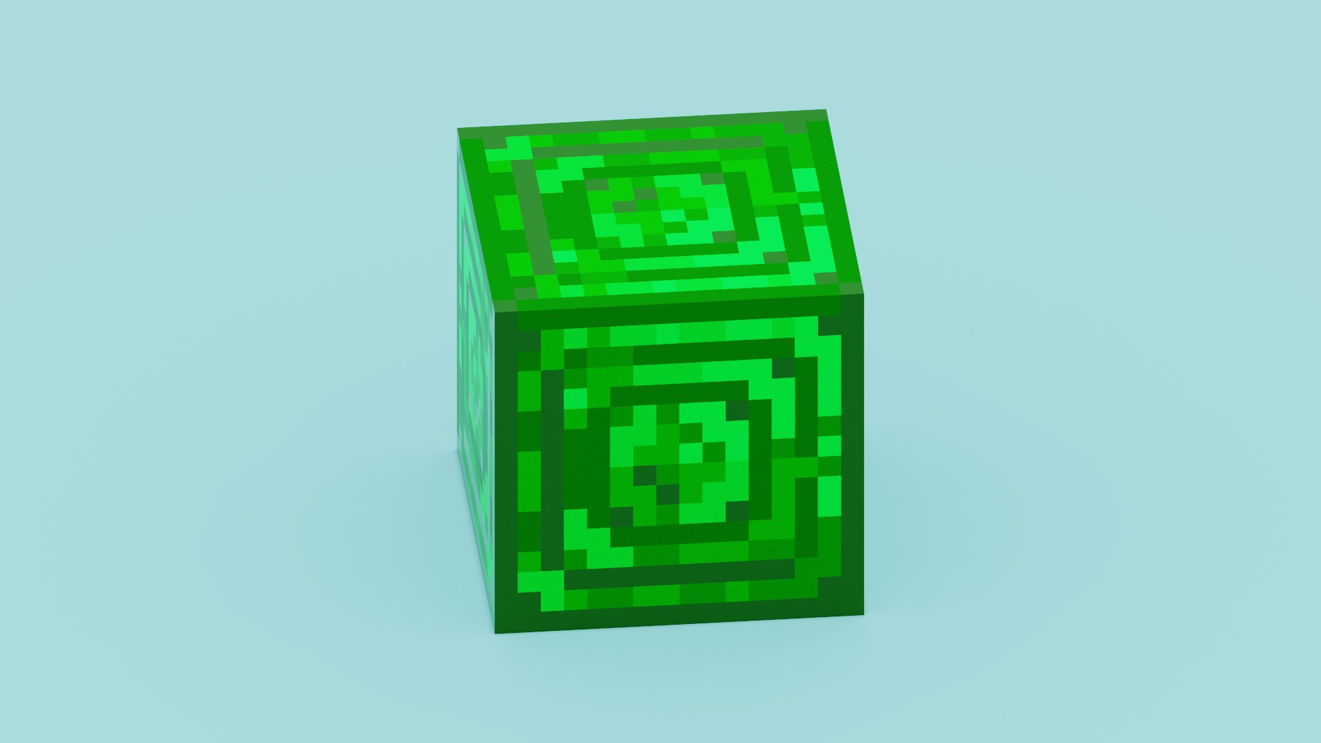 3D Minecraft Emerald Block - TurboSquid 2070124