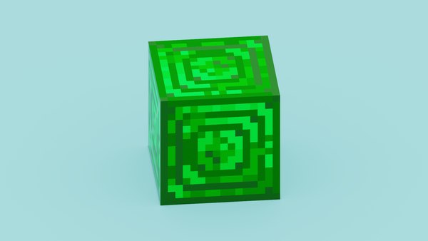 modelo 3d Minecraft Emerald Block - TurboSquid 2070124