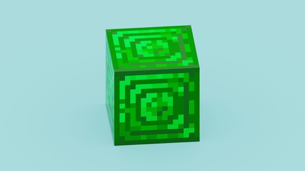 modelo 3d Minecraft Emerald Block - TurboSquid 2070124