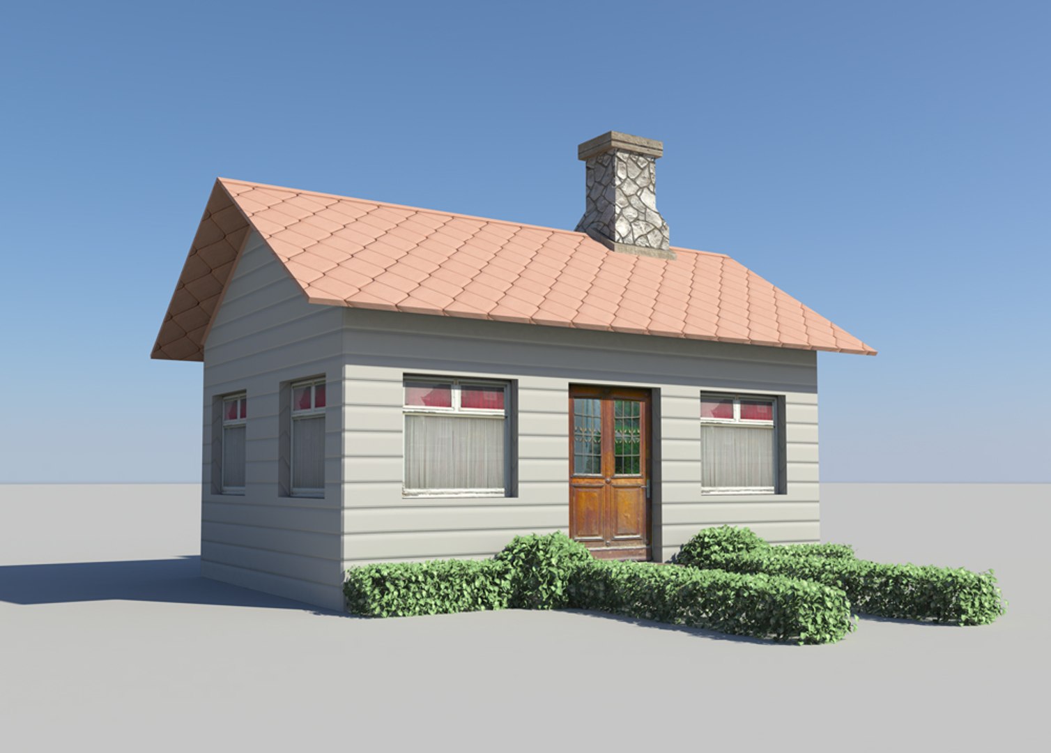 3d little house model