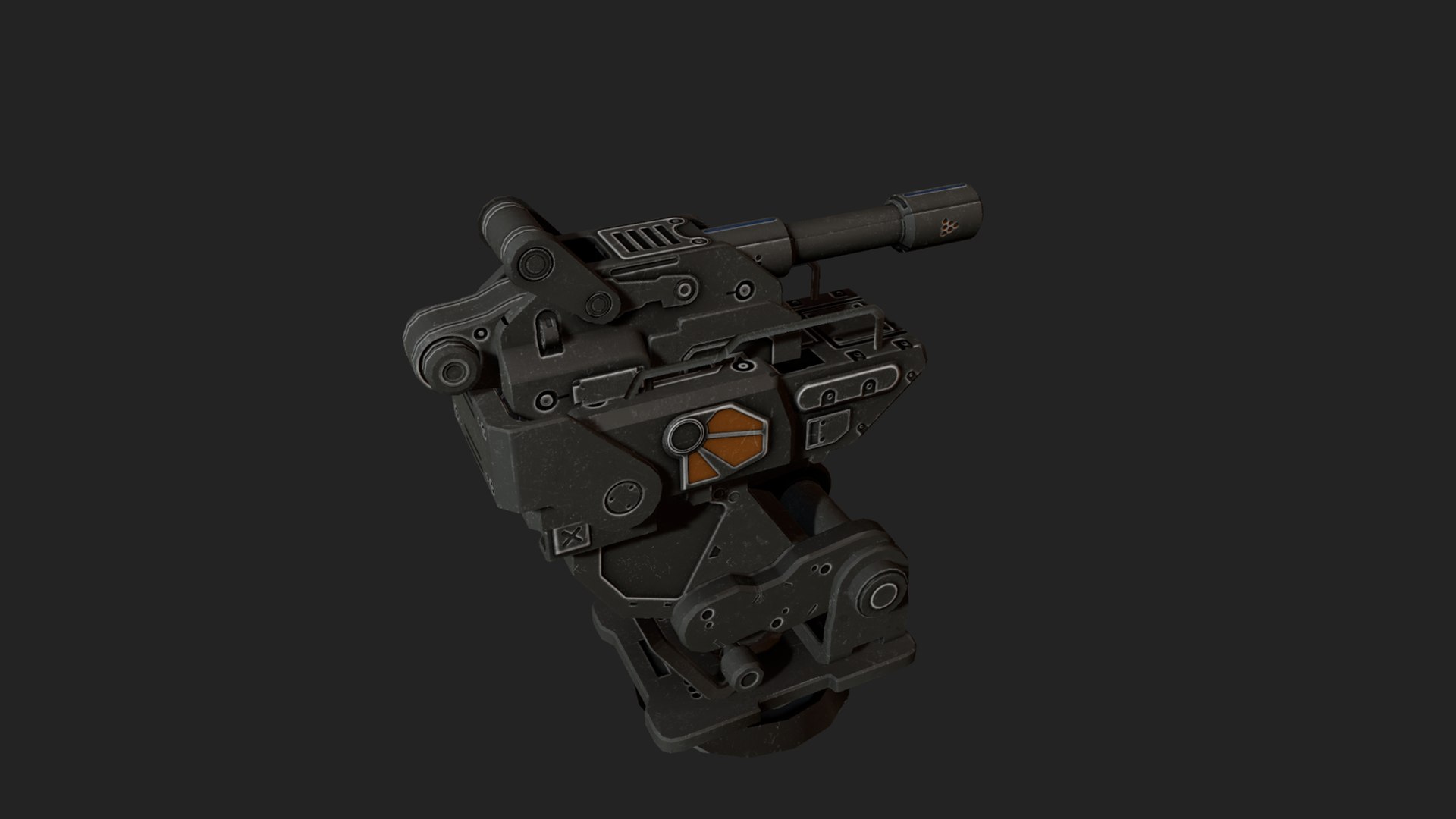 Gameready Sci-fi Turret Animation 3D Model - TurboSquid 1201693