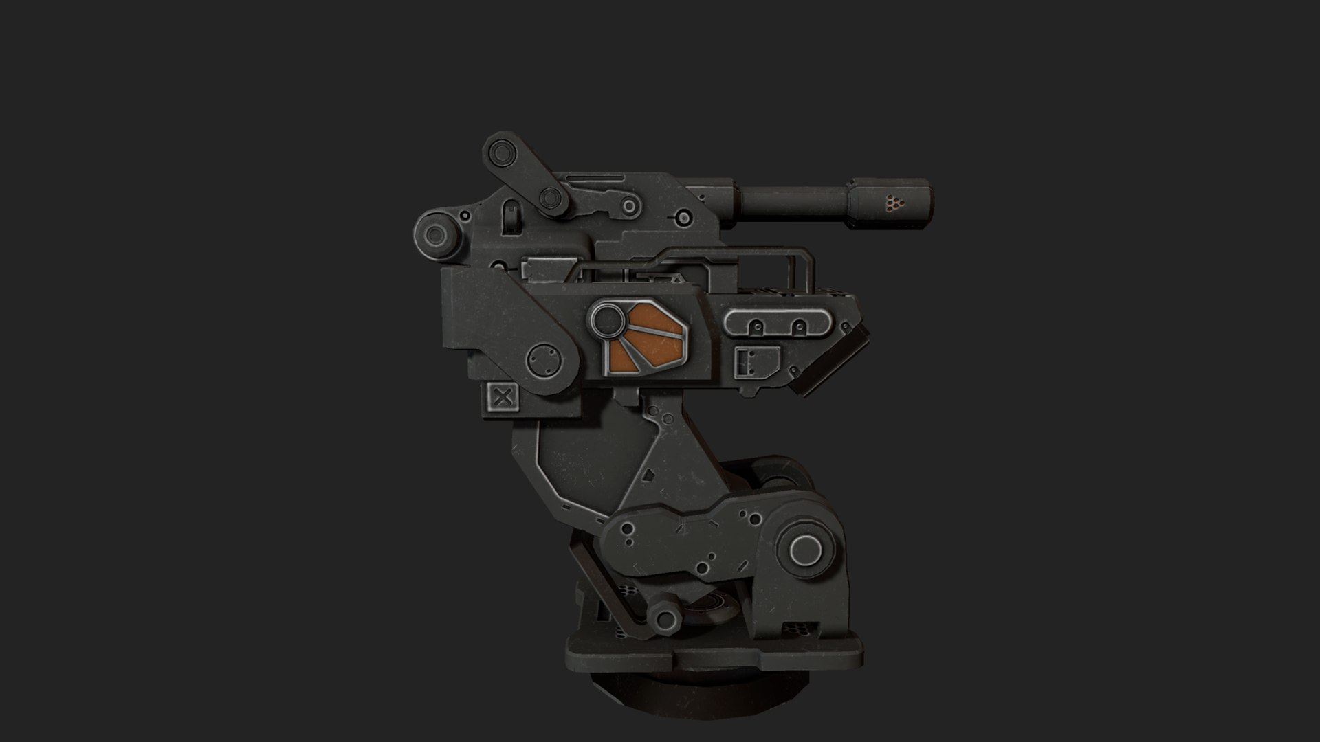 Gameready Sci-fi Turret Animation 3D Model - TurboSquid 1201693