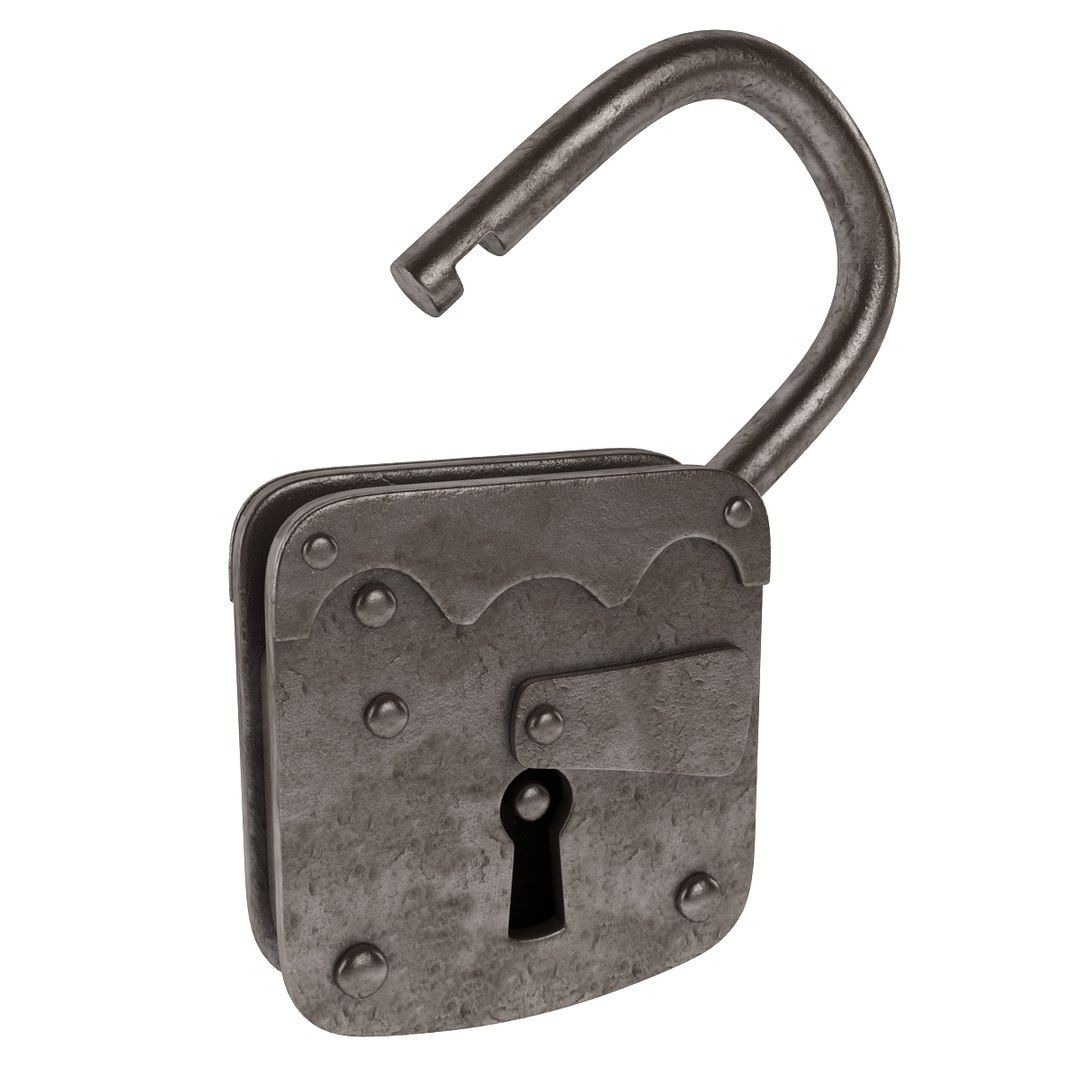3d Model Of Padlock Lock Pad