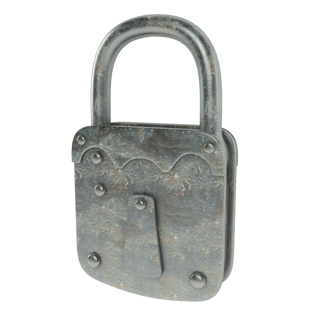 3d Model Of Padlock Lock Pad