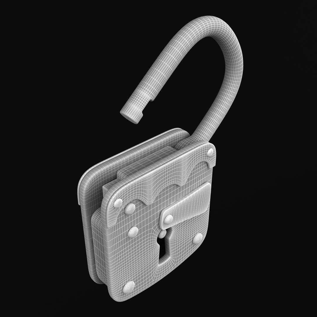3d Model Of Padlock Lock Pad