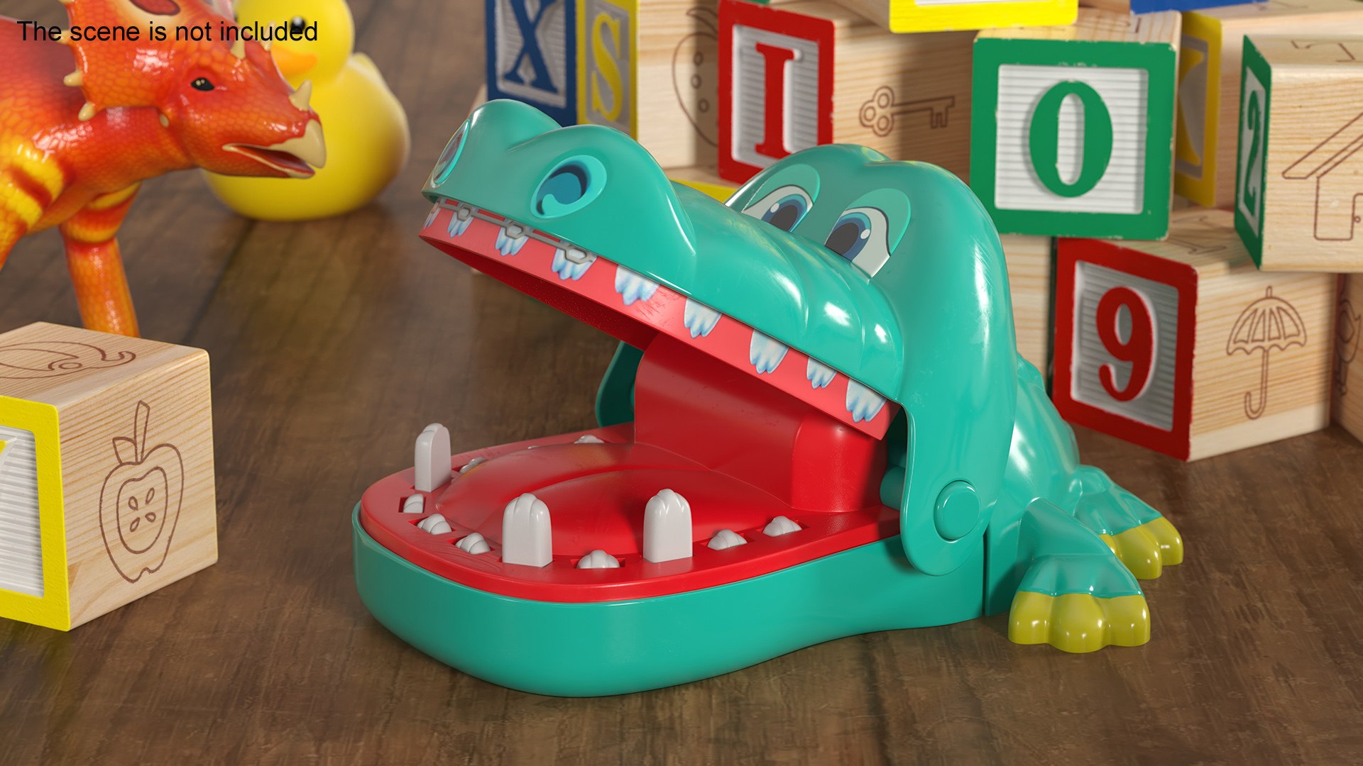3D Sky Blue Crocodile Dentist - TurboSquid 2370112