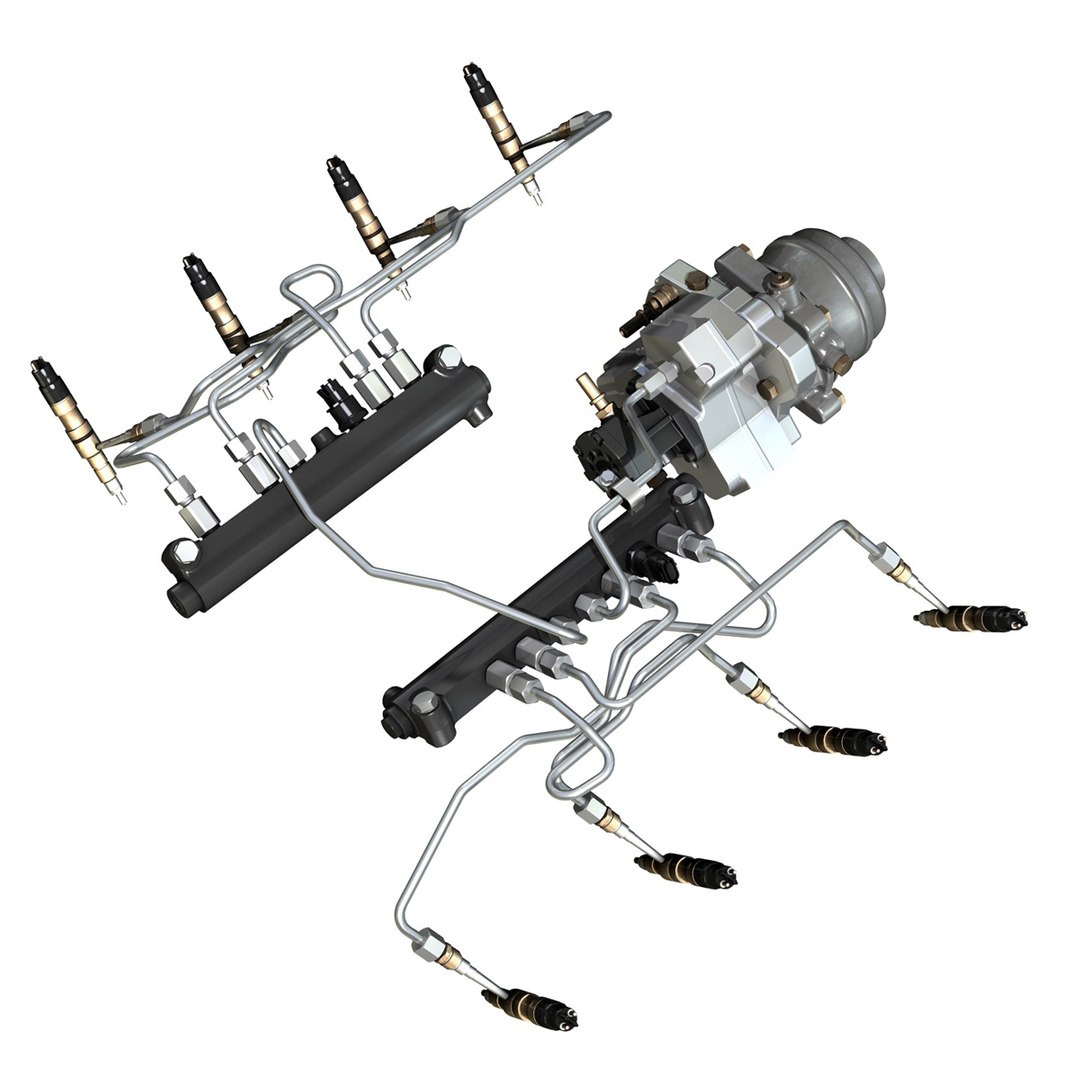 Injection V8 Engine 8 3d Model