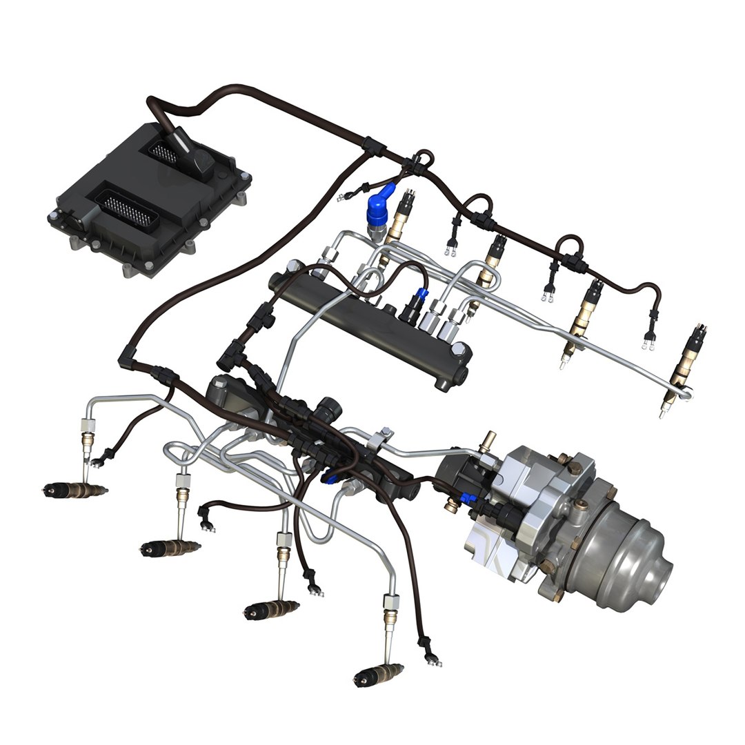 Injection V8 Engine 8 3d Model