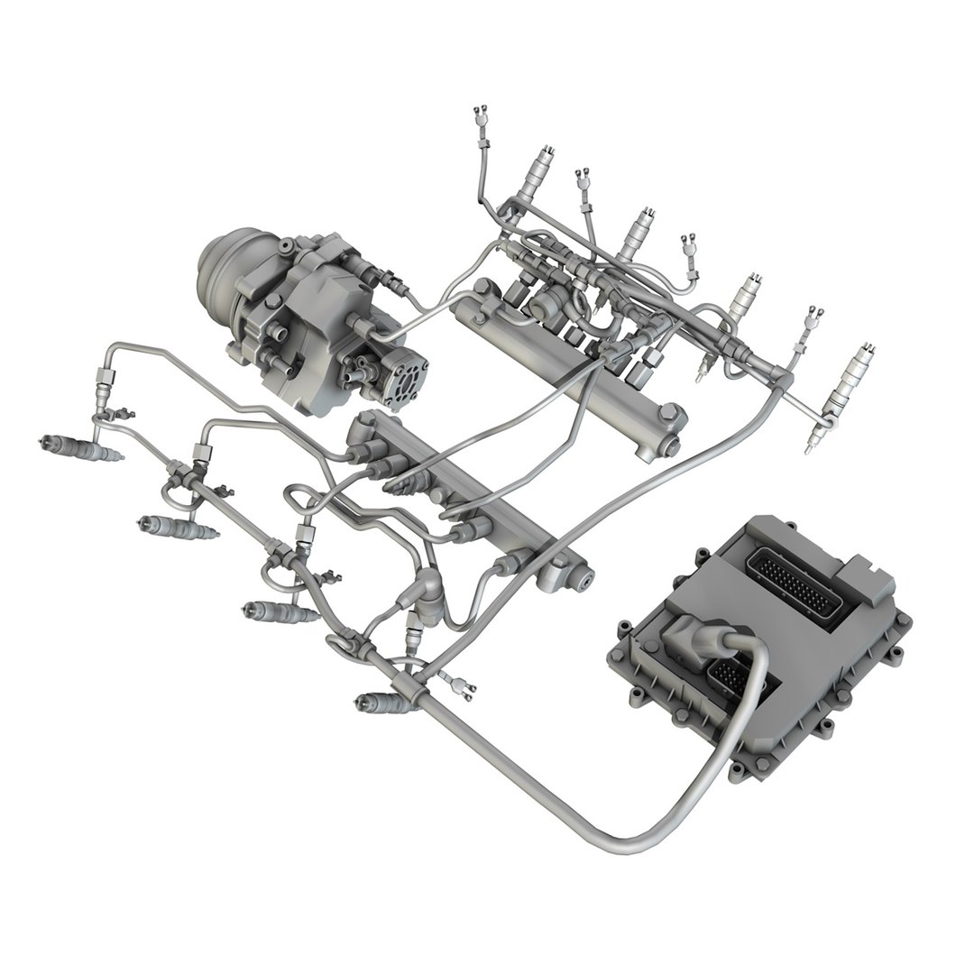 Injection V8 Engine 8 3d Model