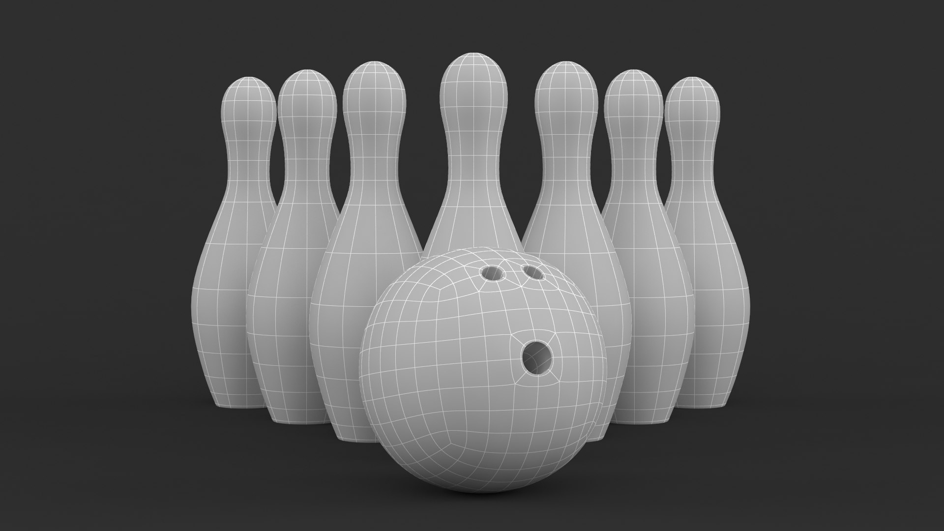 Bowling Ball And Pins 3D Model - TurboSquid 2080158