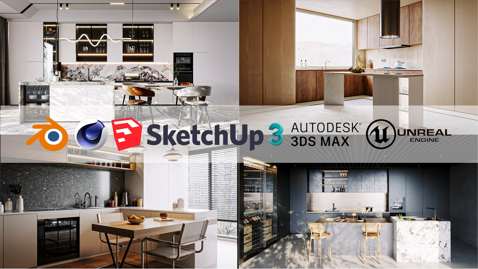 3D Kitchen Collection 02-UE5-Blender-Cinema4D-Sketchup-3DsMax-FBX-OBJ - TurboSquid 2148461