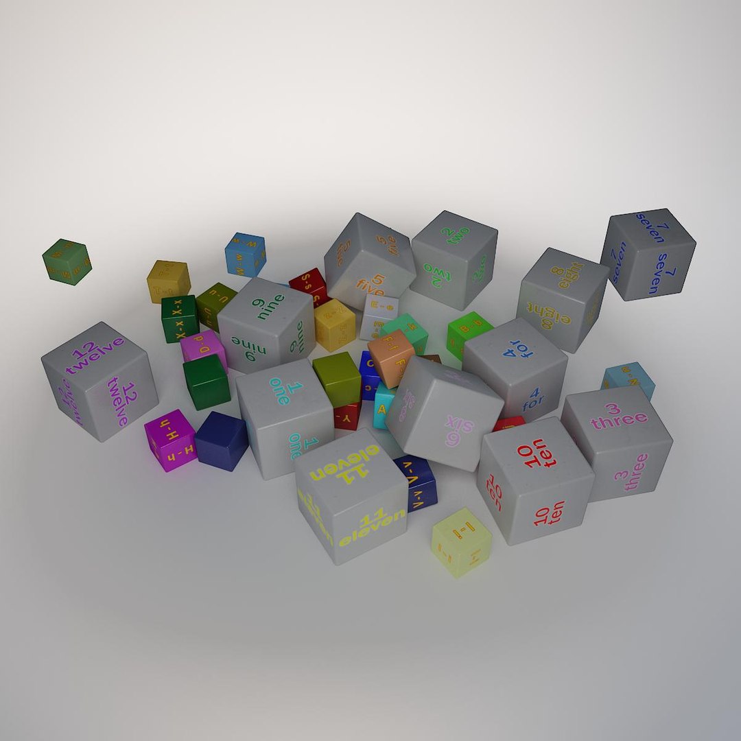 Alphabet Number Cube 2 3d Model