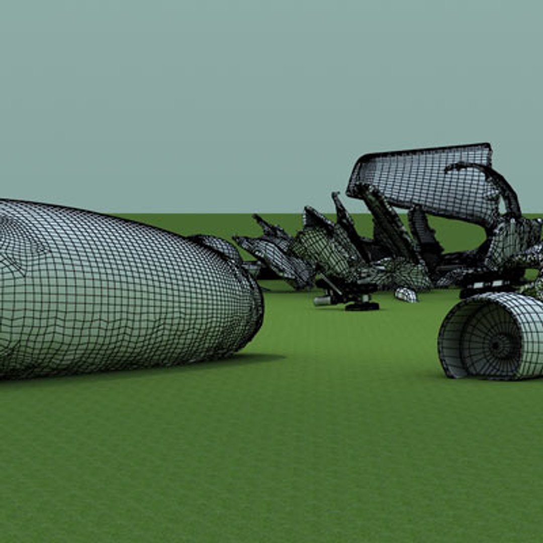 3d Model Crashed Plane