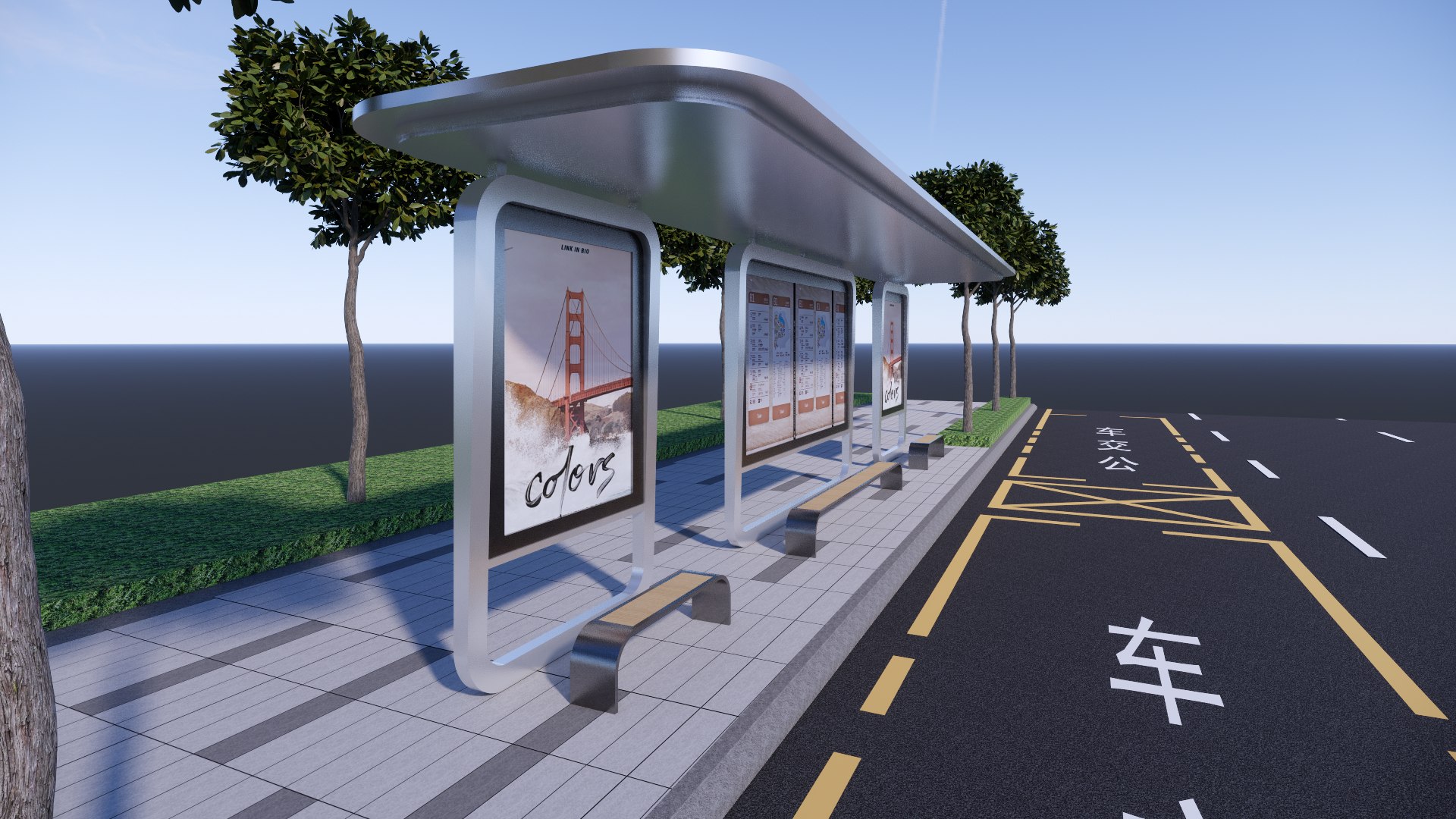 Bus Stop Collections -B2 3D Model - TurboSquid 2465027