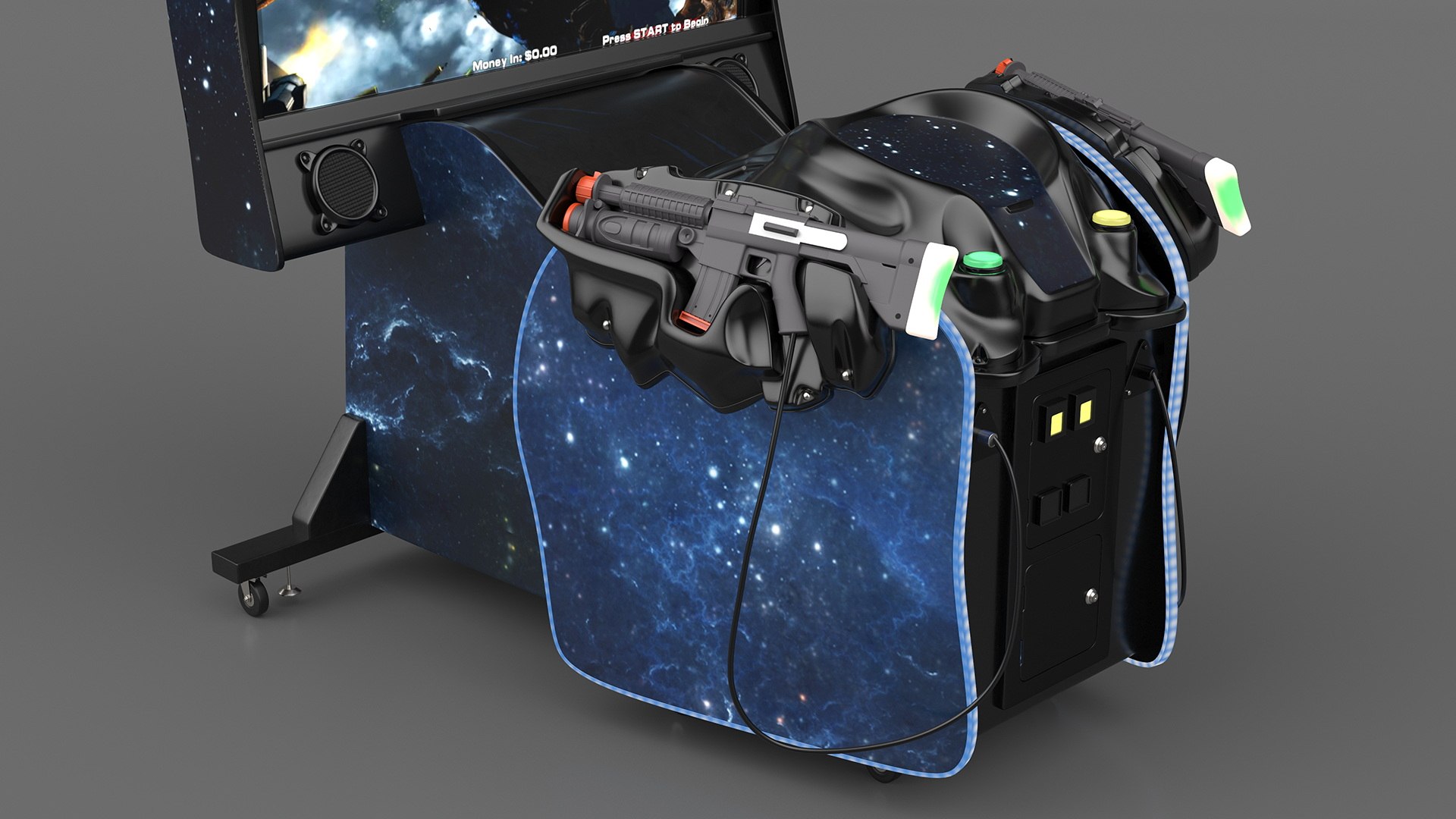 Cosmic Arcade Game Machine On State Rigged 3D Model - TurboSquid 2112862