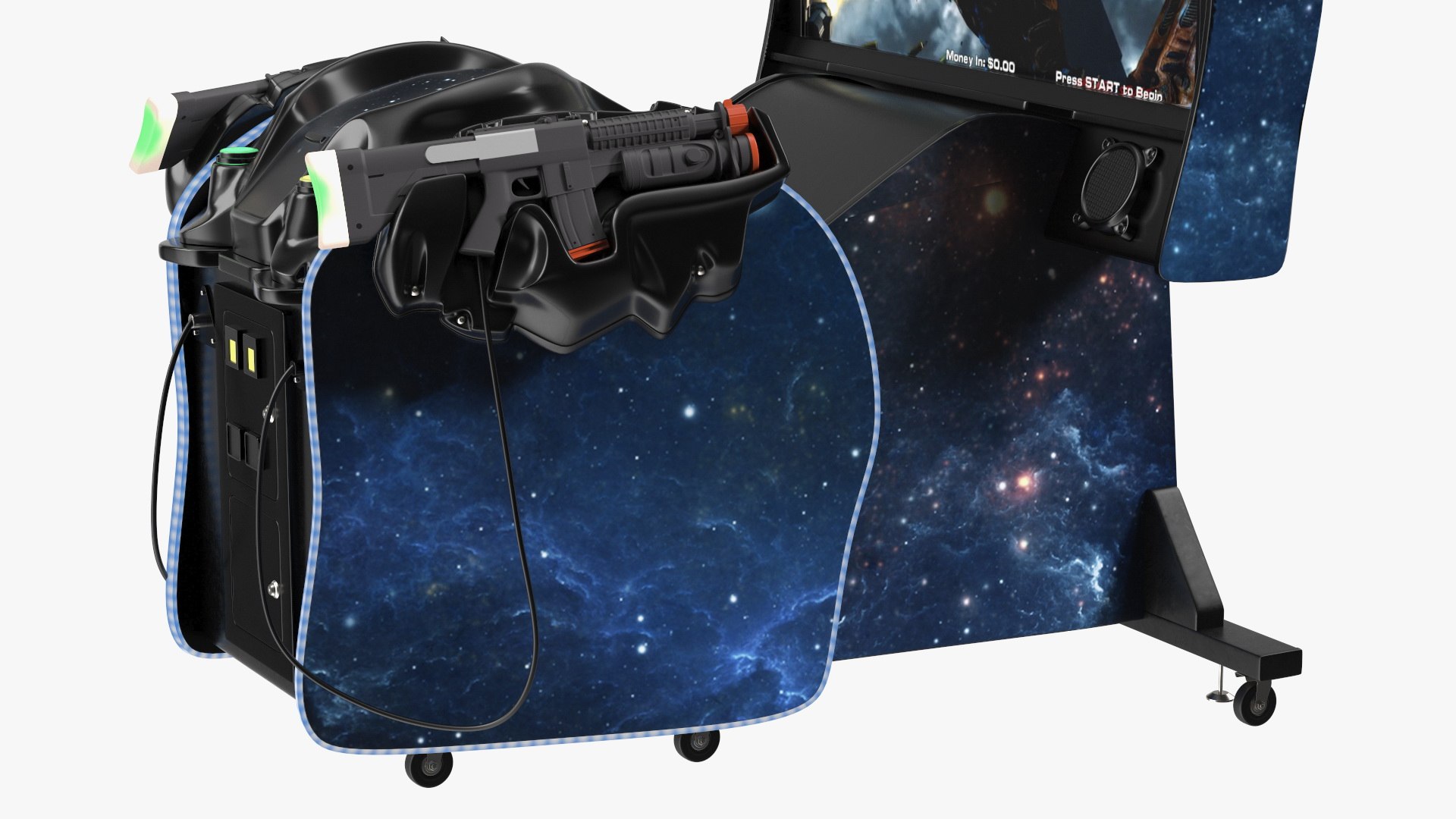 Cosmic Arcade Game Machine On State Rigged 3D Model - TurboSquid 2112862